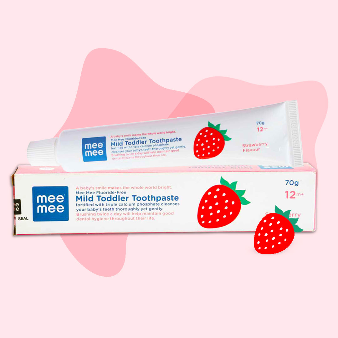 Toddler Toothpaste with Triple Calcium - Strawberry Flavour 70gms | Mee ...